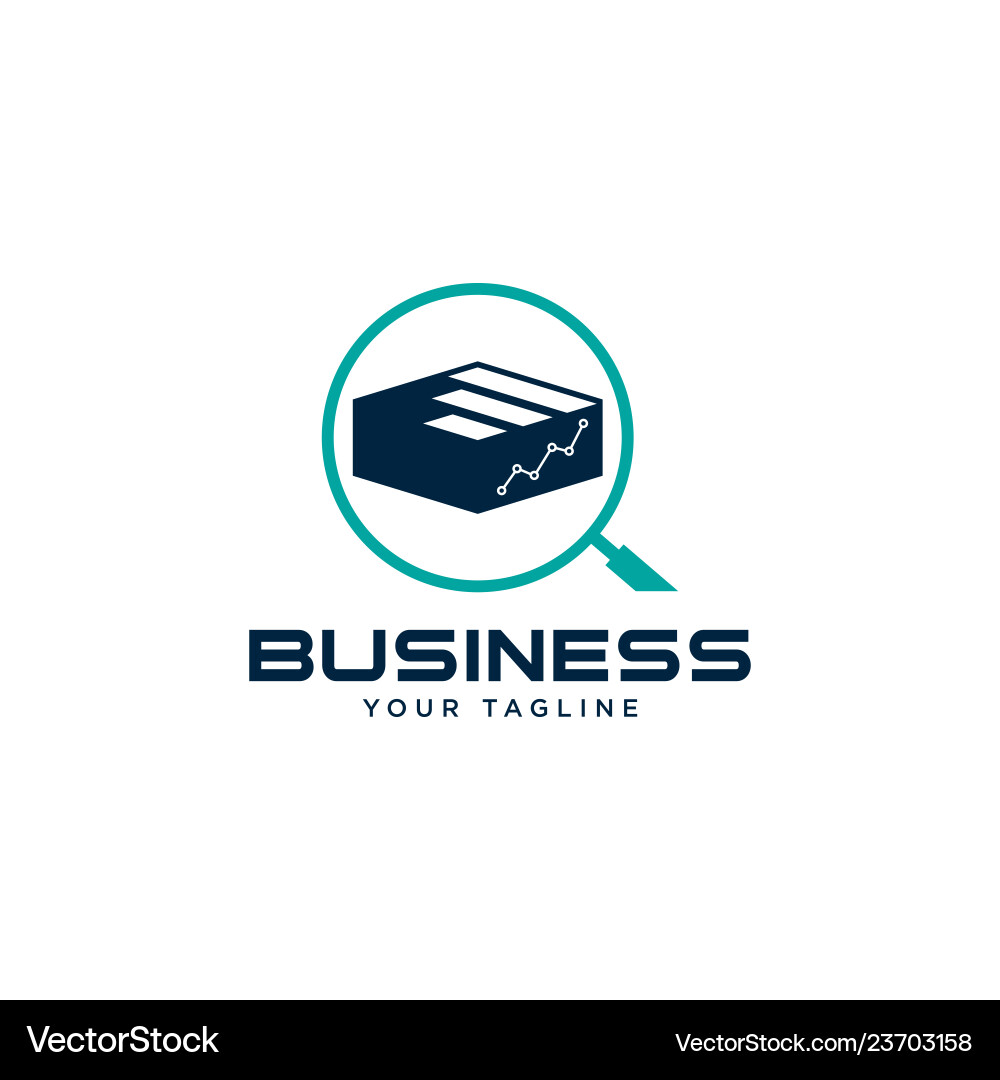 Business abstract logo symbol Royalty Free Vector Image