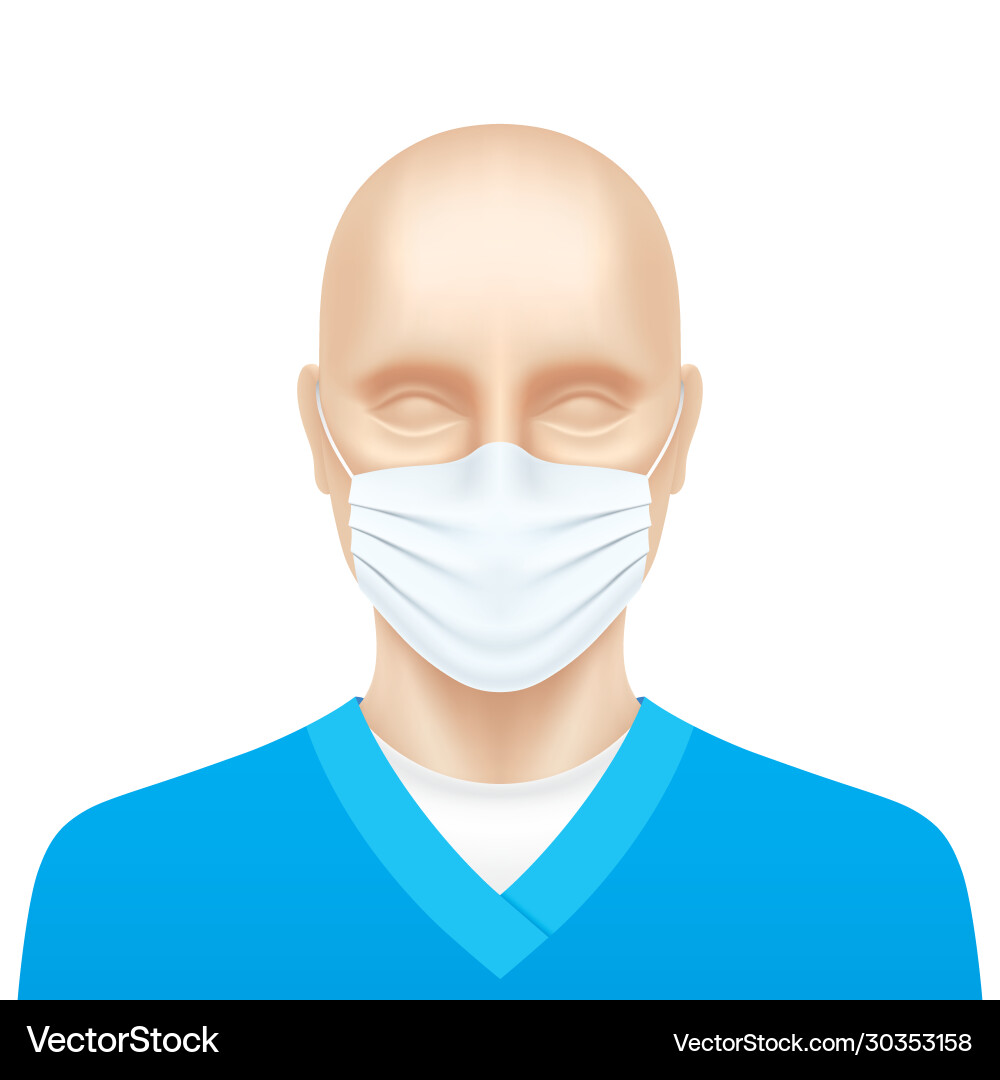 Doctor with virus protective face mask Royalty Free Vector