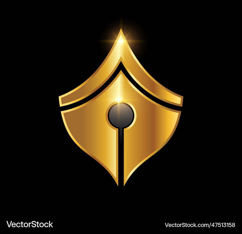 Golden boat logo icon Royalty Free Vector Image