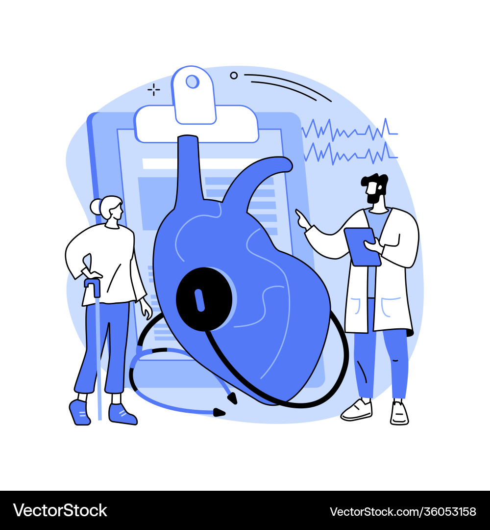 Ischemic heart disease abstract concept Royalty Free Vector