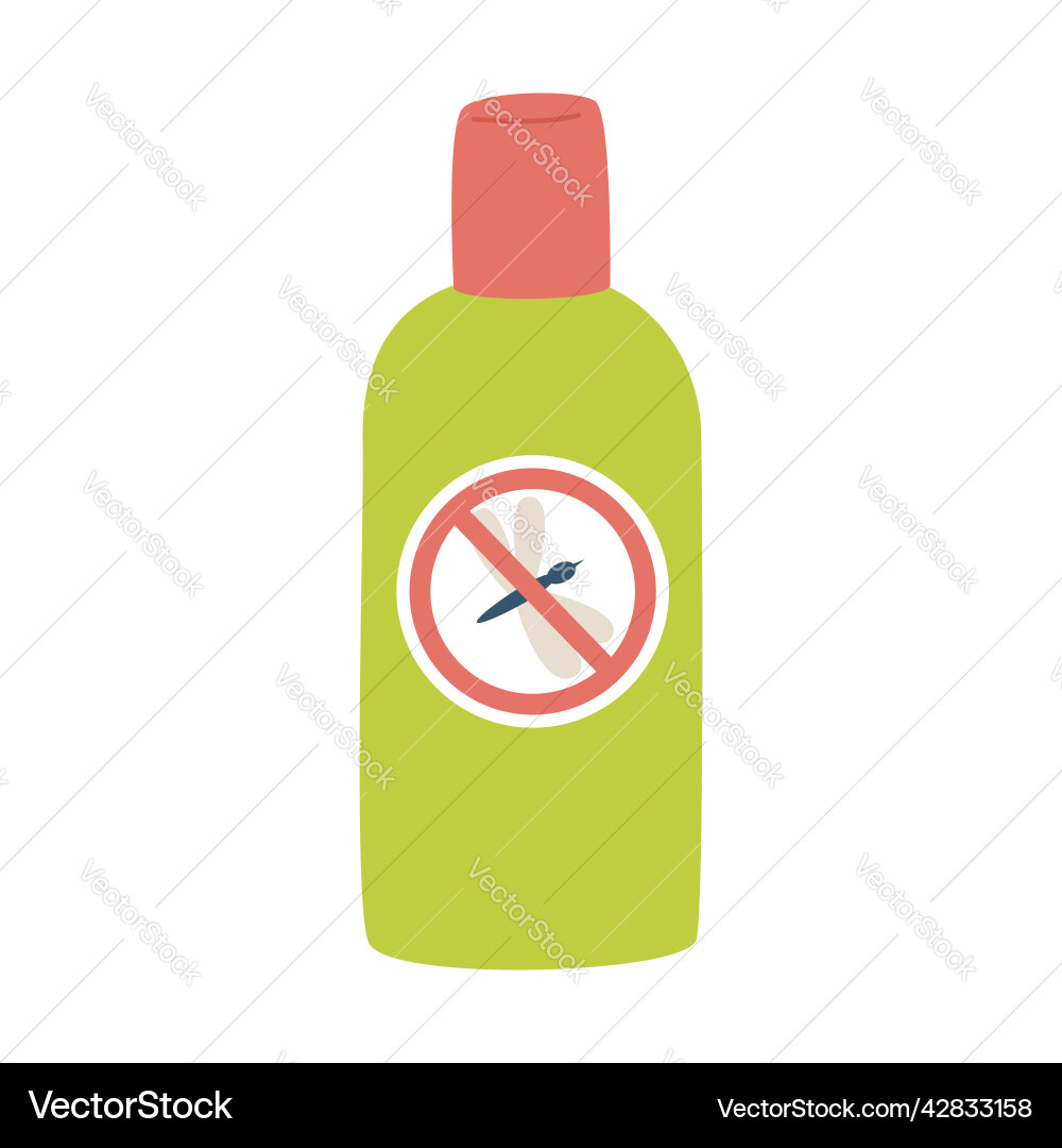 Mosquito repellent pocket spray with a Royalty Free Vector