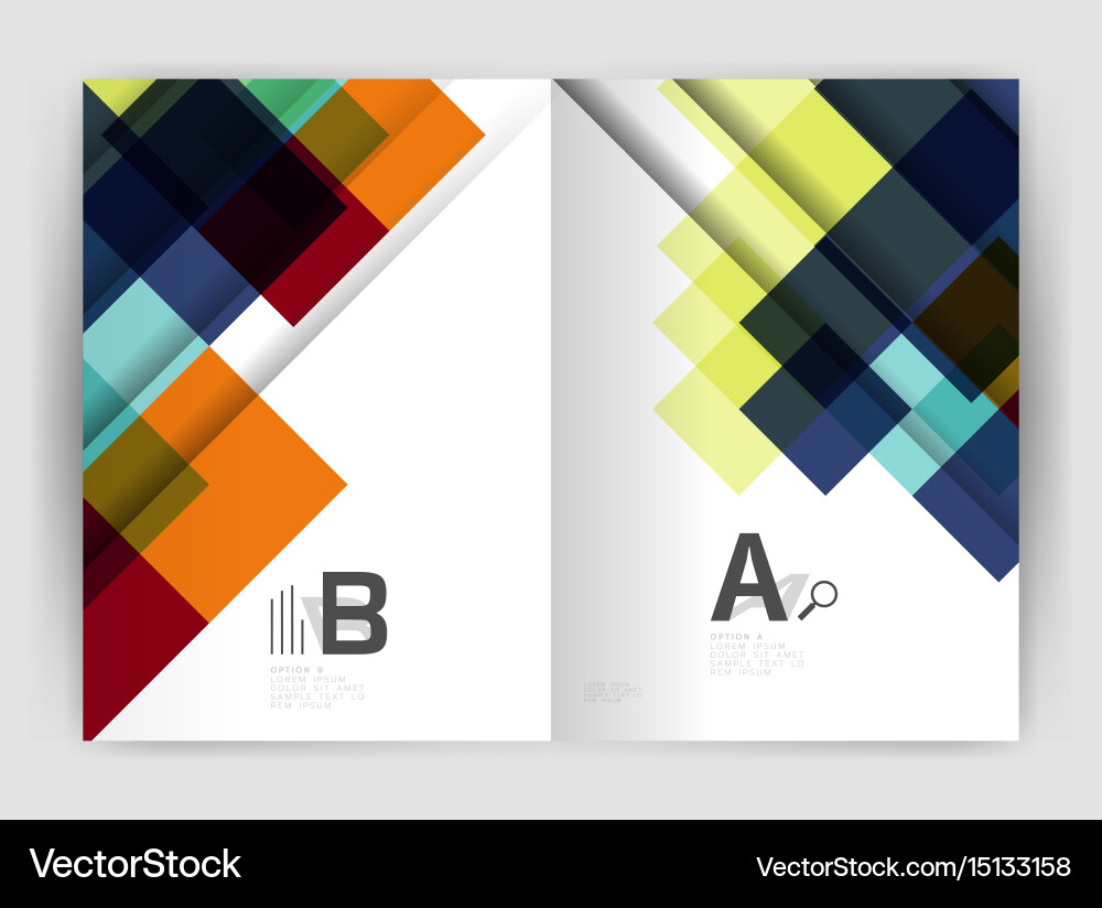 Square design corporate business flyer Royalty Free Vector