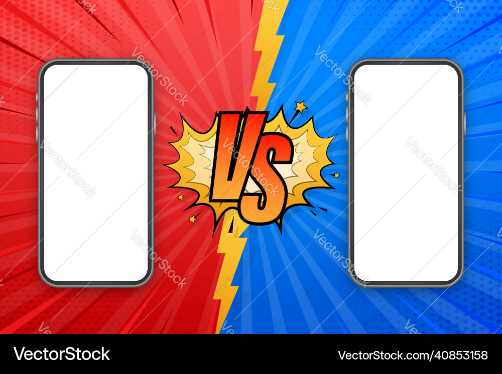 Vs smartphone on transparent background mobile Vector Image