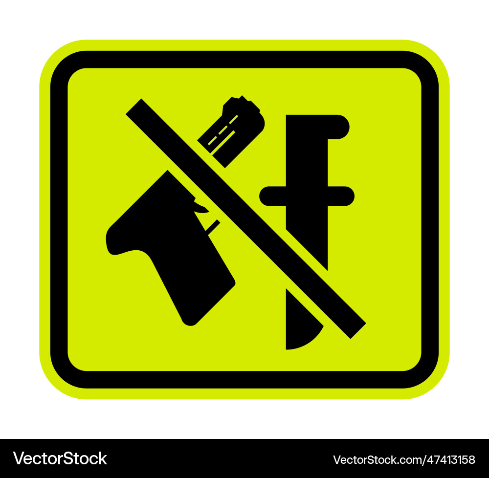 Weapon prohibited icon forbidding no weapons Vector Image