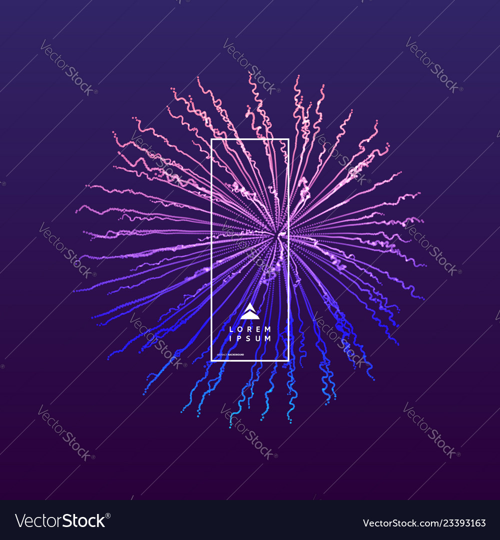 3d Abstract Sphere Array With Dynamic Particles Vector Image 