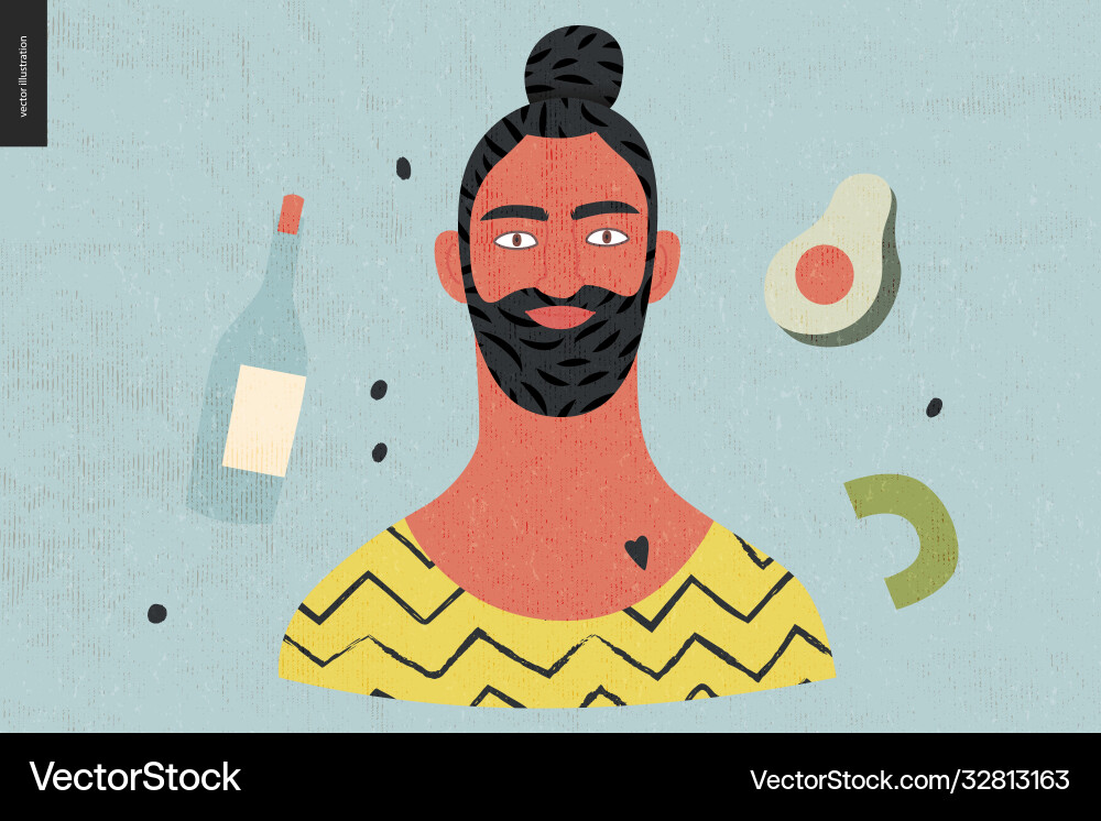 Beautiful people portraits Royalty Free Vector Image