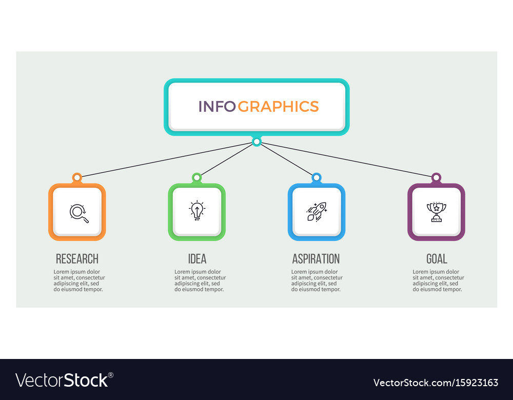 Business hierarchy infographic organization chart Vector Image