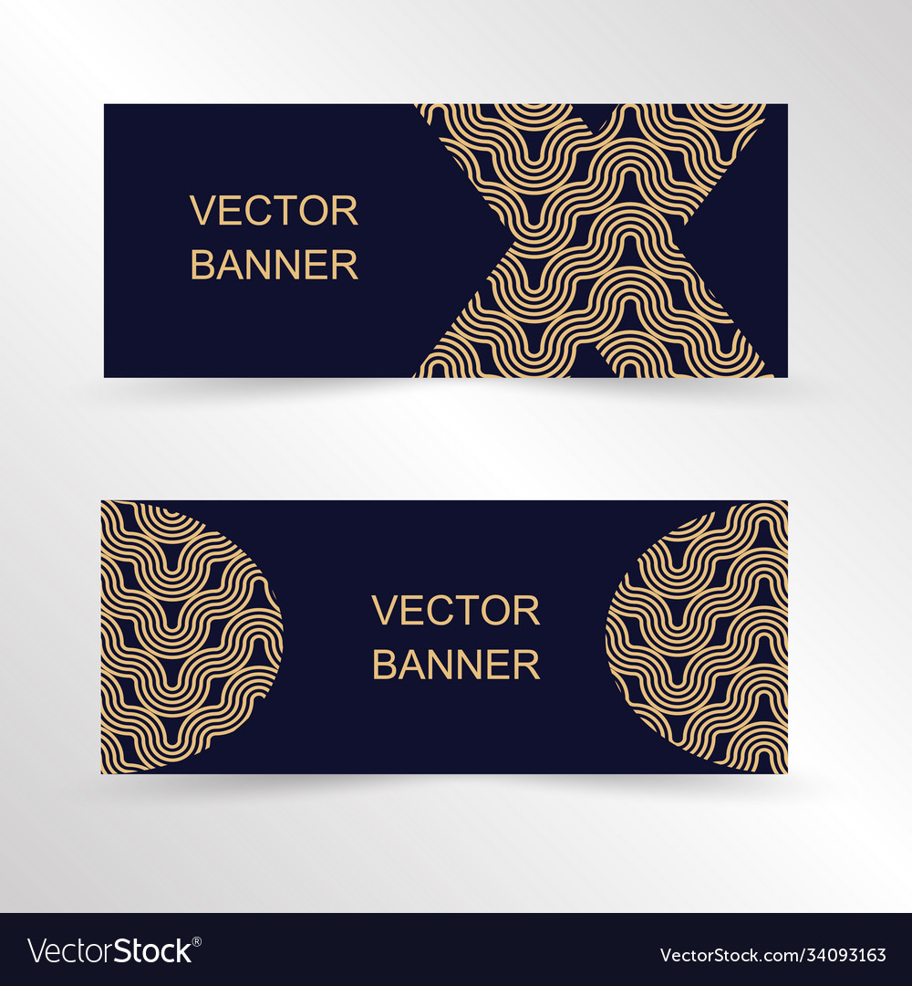 Geometric banner website banner template design Vector Image