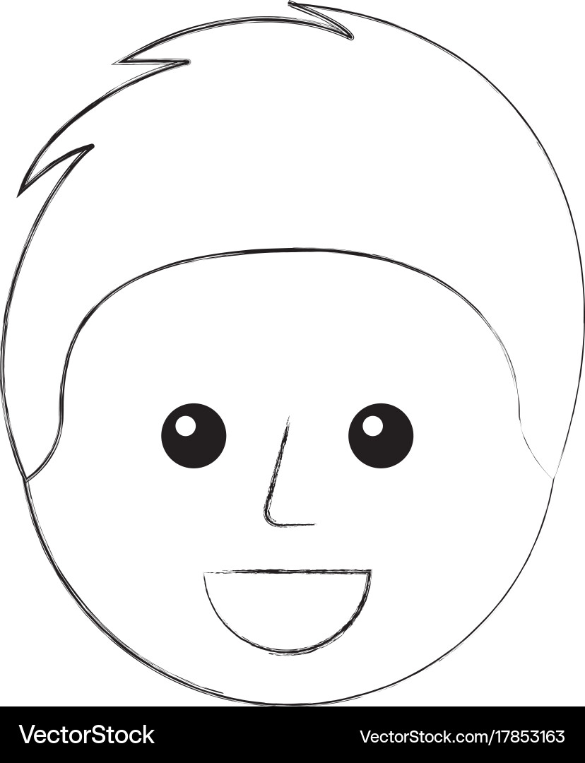 Happy young boy avatar member community Royalty Free Vector