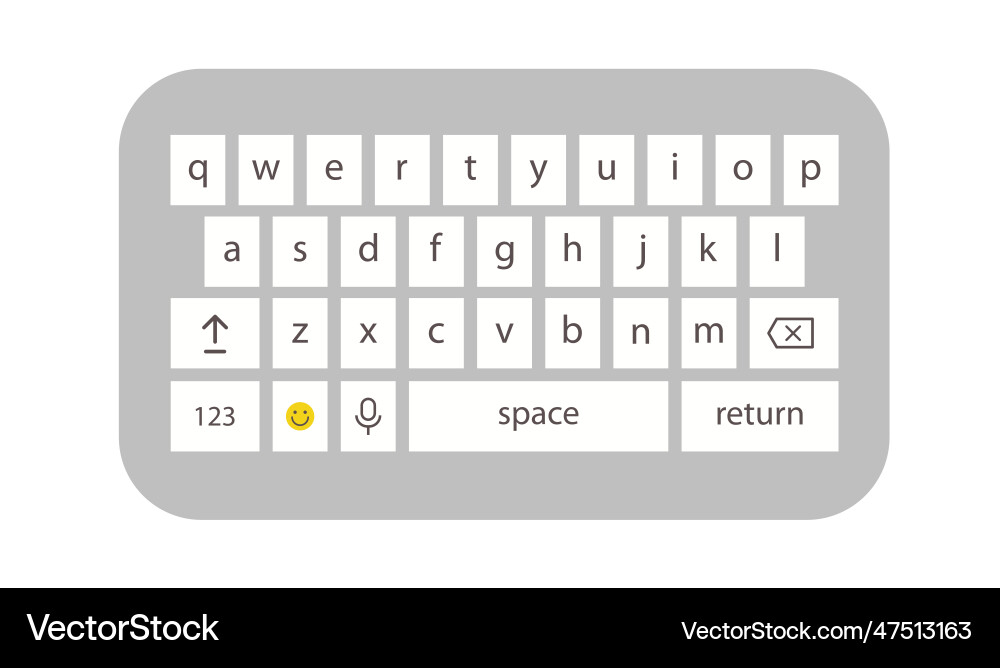 Keyboard phone isolated on white background Vector Image