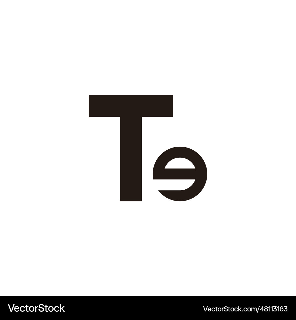 Letter tg circle square geometric symbol simple Vector Image