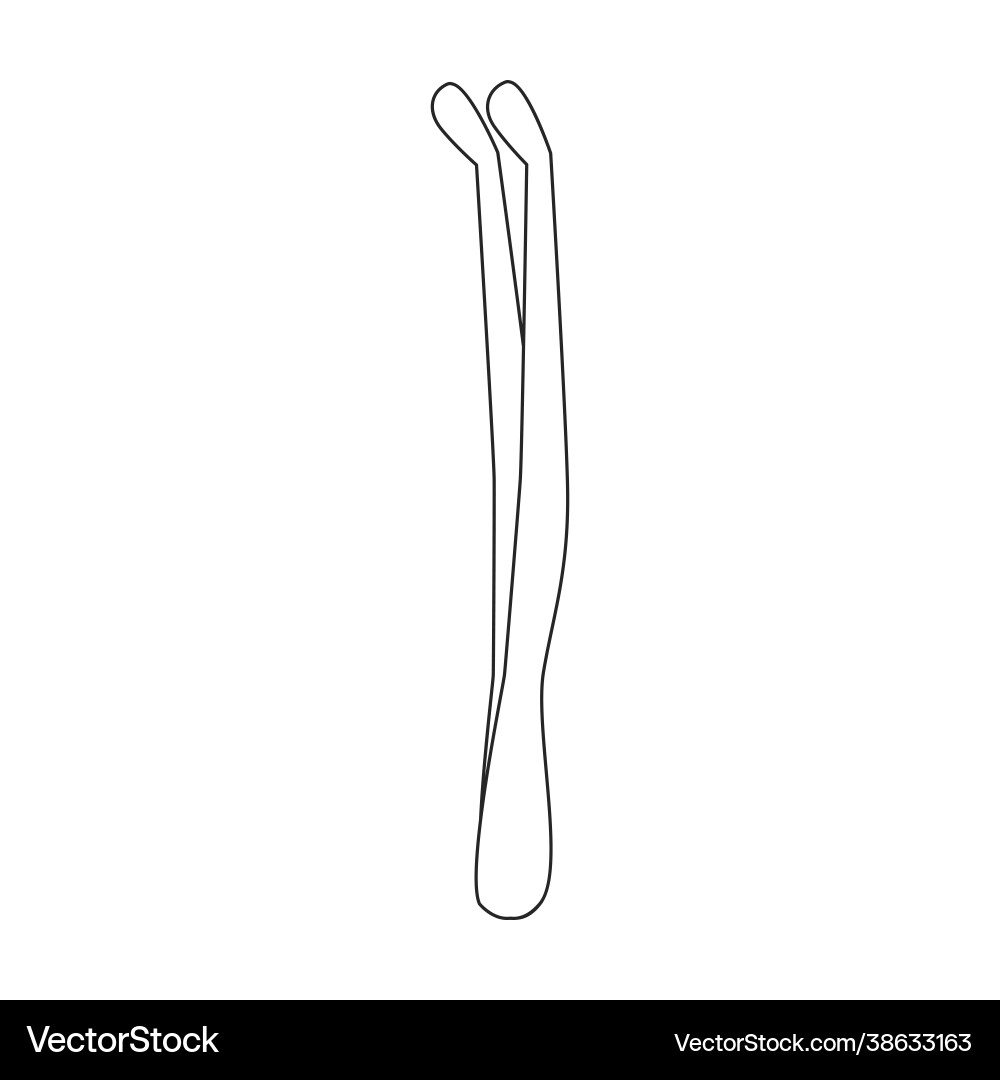 Medical forceps outline icon Royalty Free Vector Image