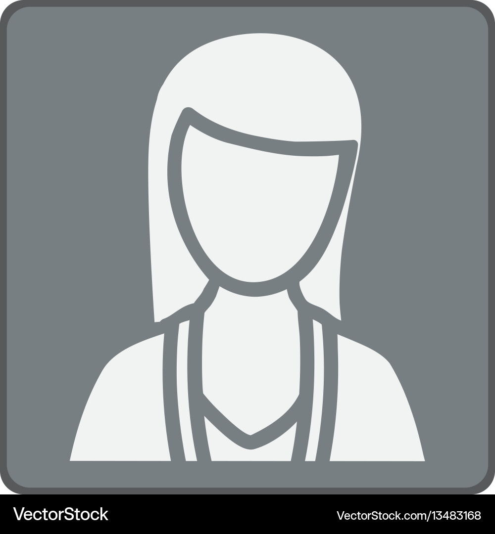 Emblem woman customer icon Royalty Free Vector Image