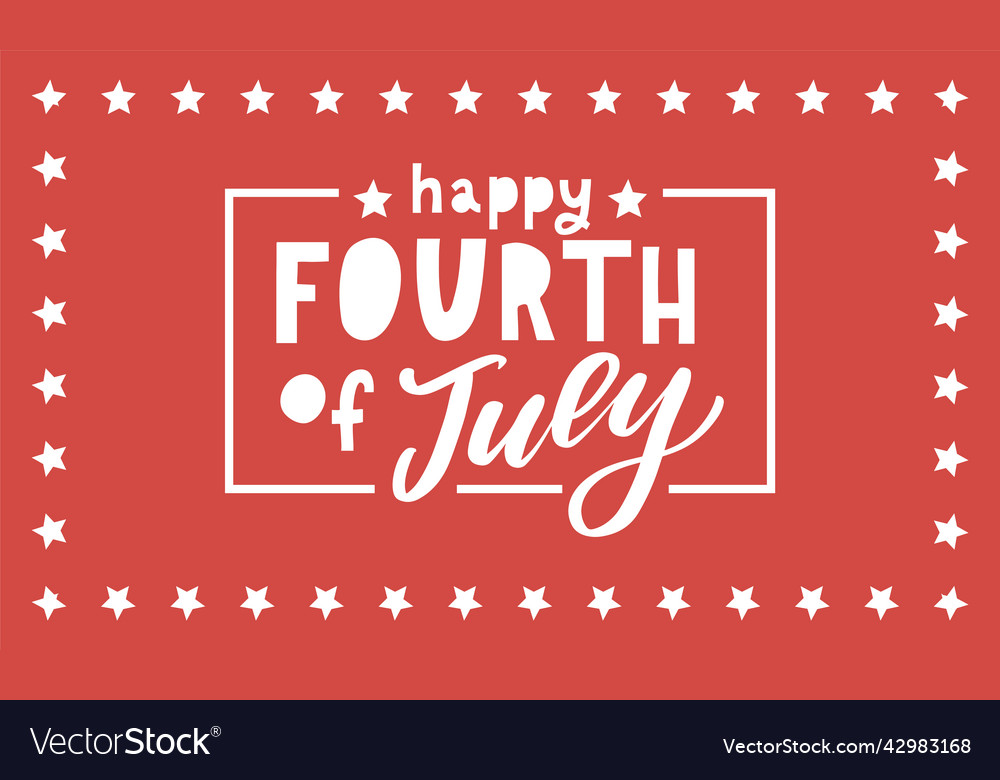 Fourth of july - american independence day 4th Vector Image