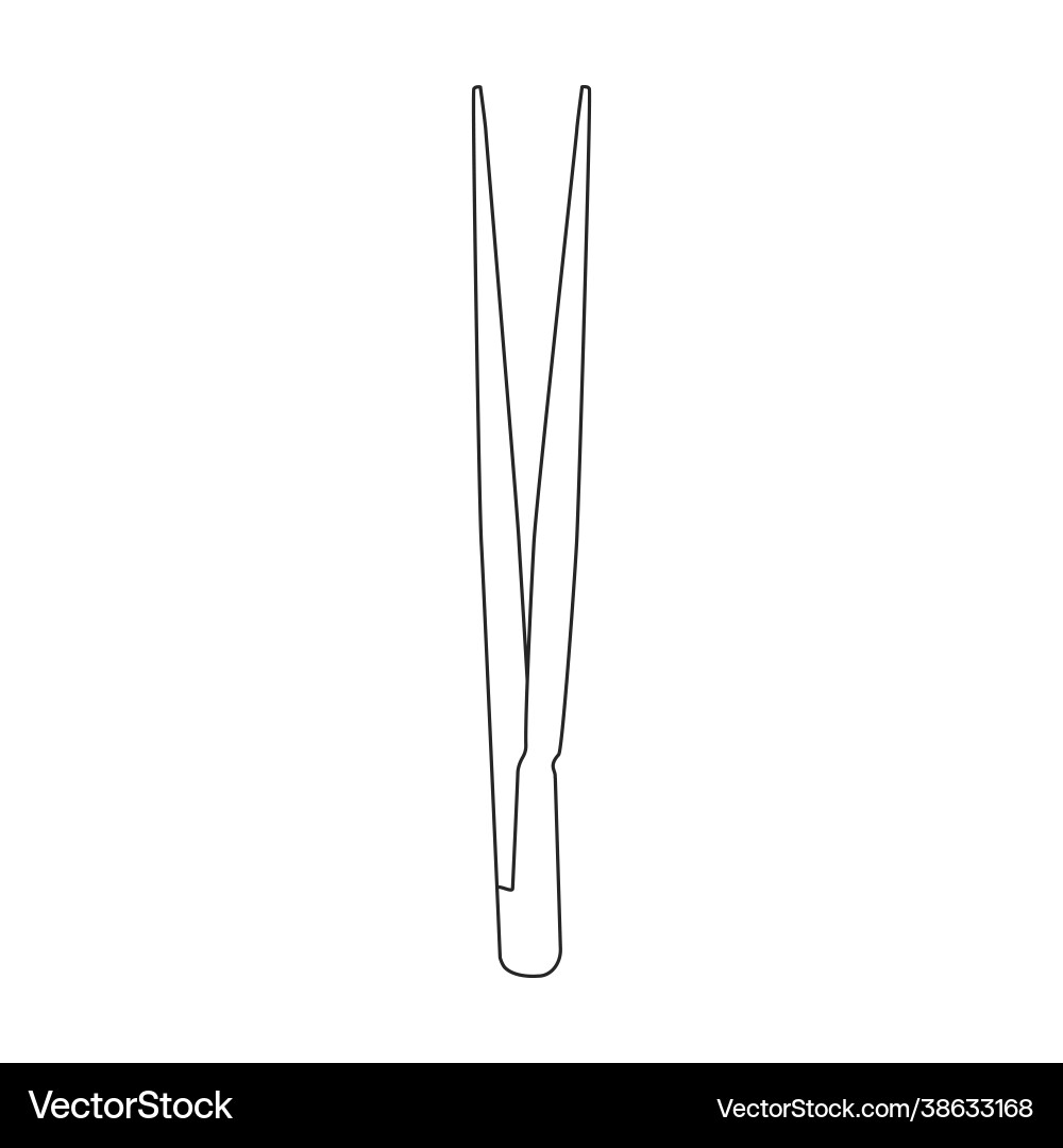Medical forceps outline icon Royalty Free Vector Image