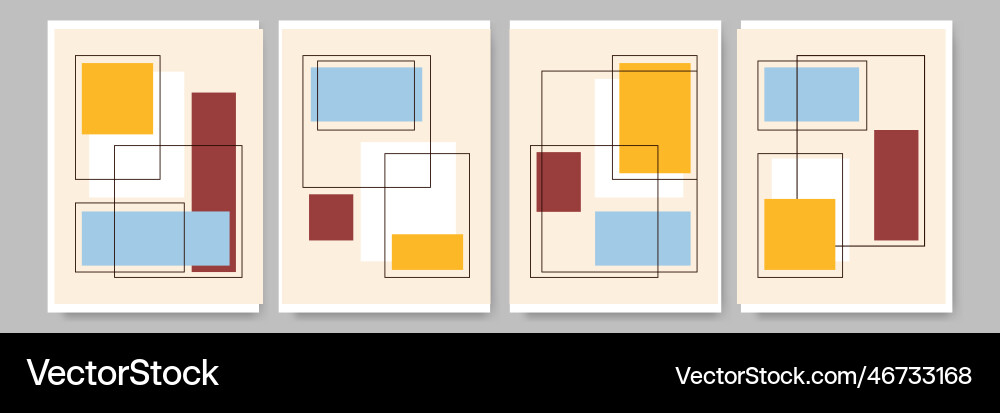 Modern abstract geometric poster cover minimal Vector Image