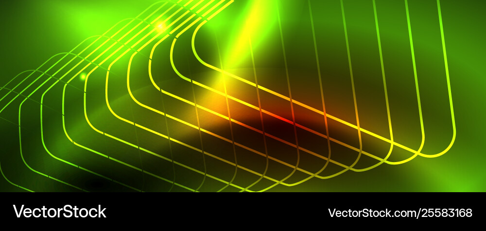 Neon glowing techno lines hi-tech futuristic Vector Image
