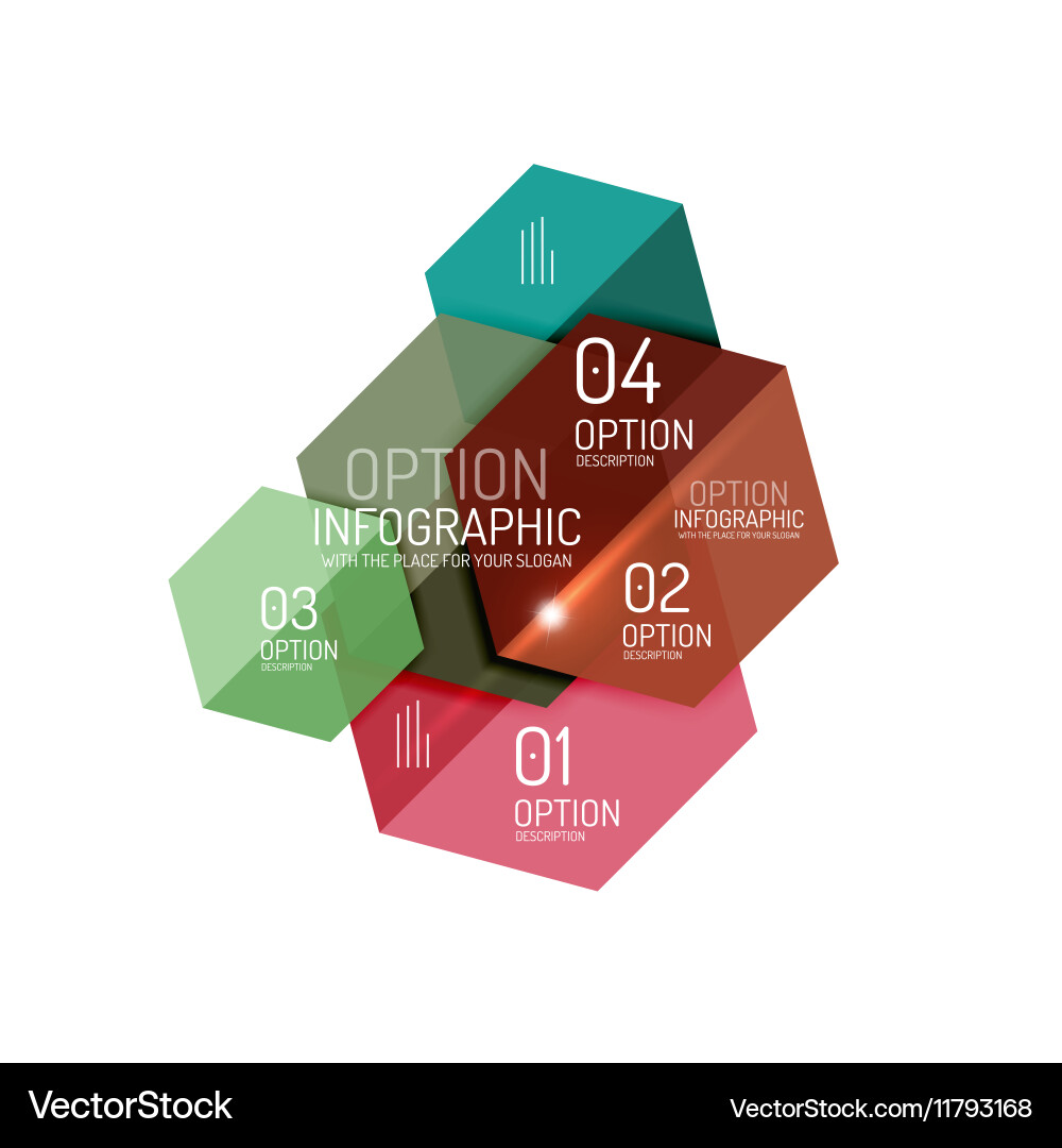 Paper business option button infographic templates