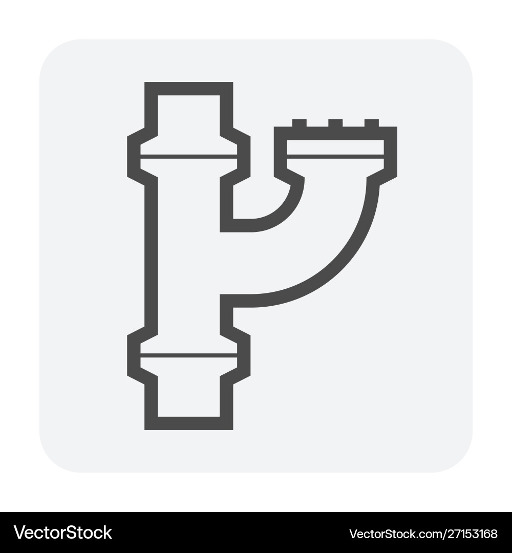 Pipe connector icon Royalty Free Vector Image - VectorStock
