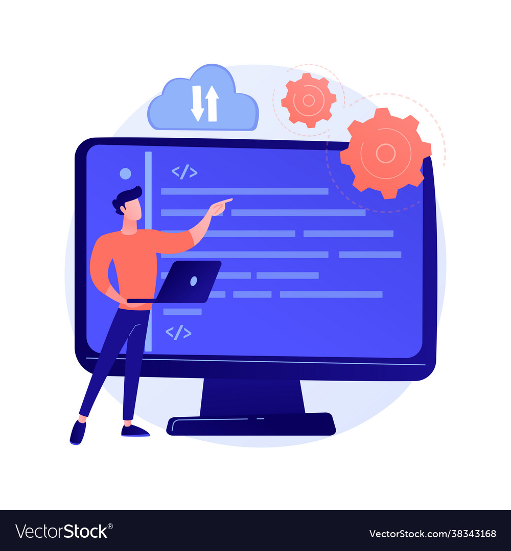 Uploading to cloud storage concept metaphor Vector Image