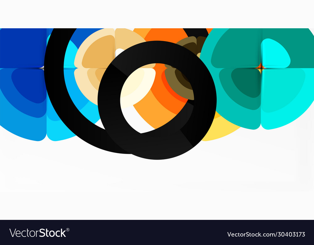 Abstract background trendy color circles Vector Image