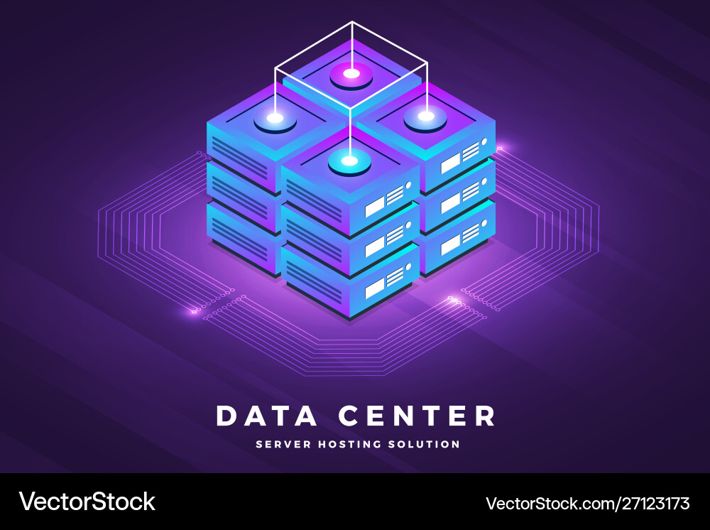 Data server technology Royalty Free Vector Image
