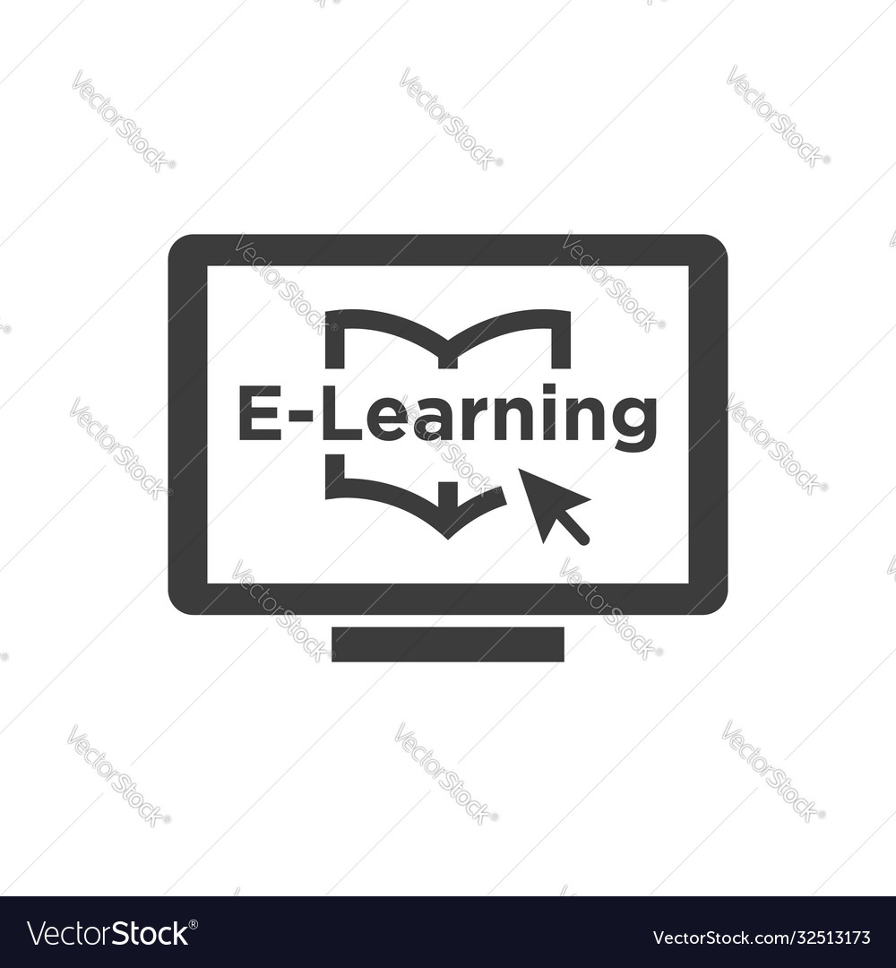 E-learning icon Royalty Free Vector Image - VectorStock