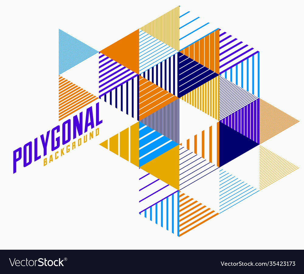 Linear striped abstract dimensional 3d background Vector Image