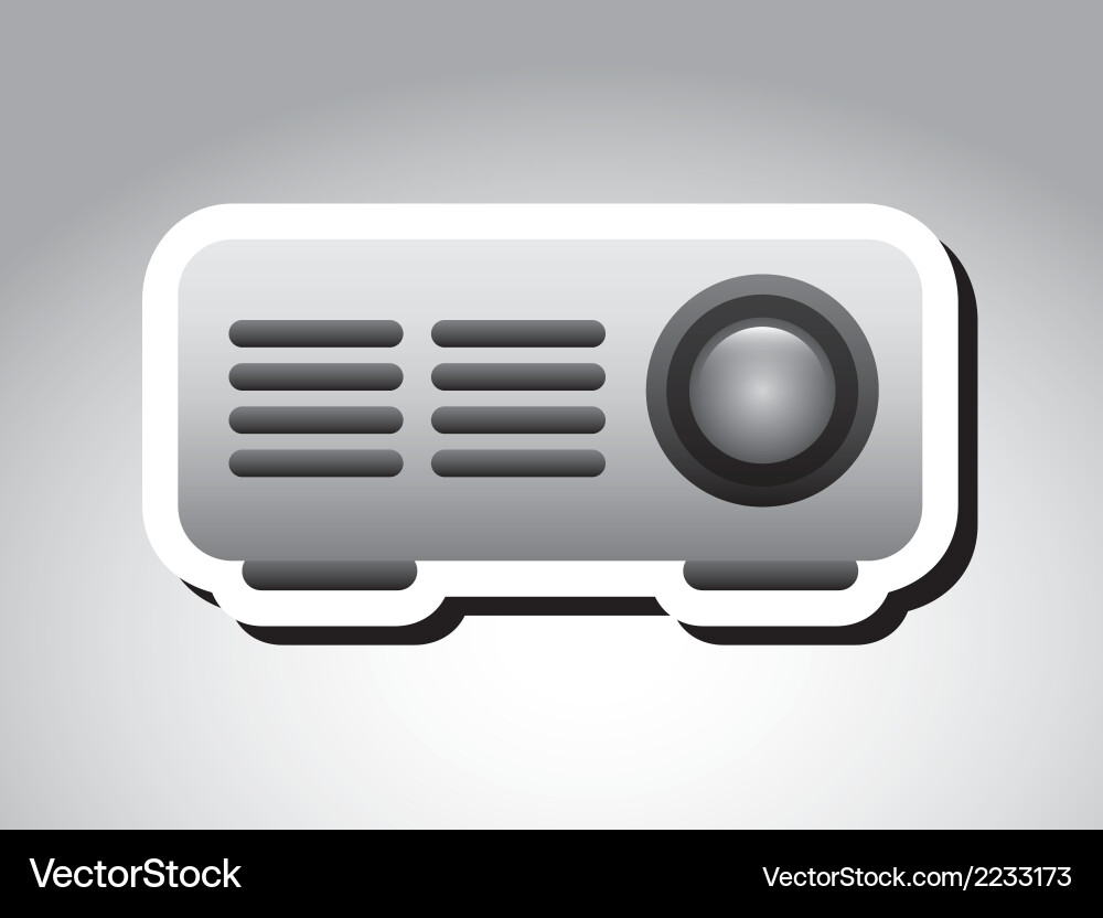 Movie icon over gray background Royalty Free Vector Image
