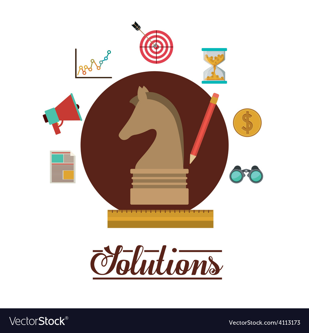 Solutions design Royalty Free Vector Image - VectorStock