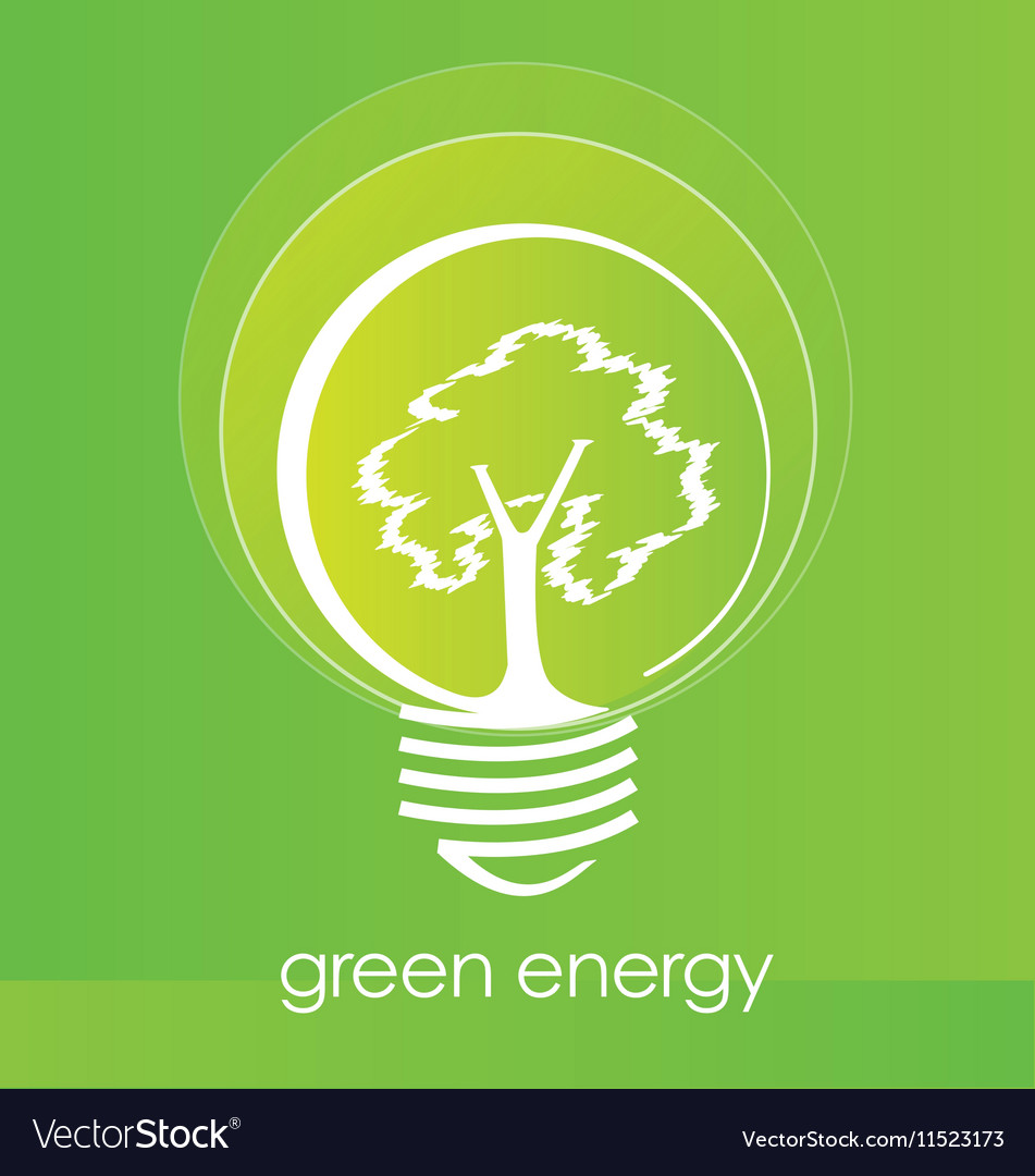 Tree inside light bulb Royalty Free Vector Image