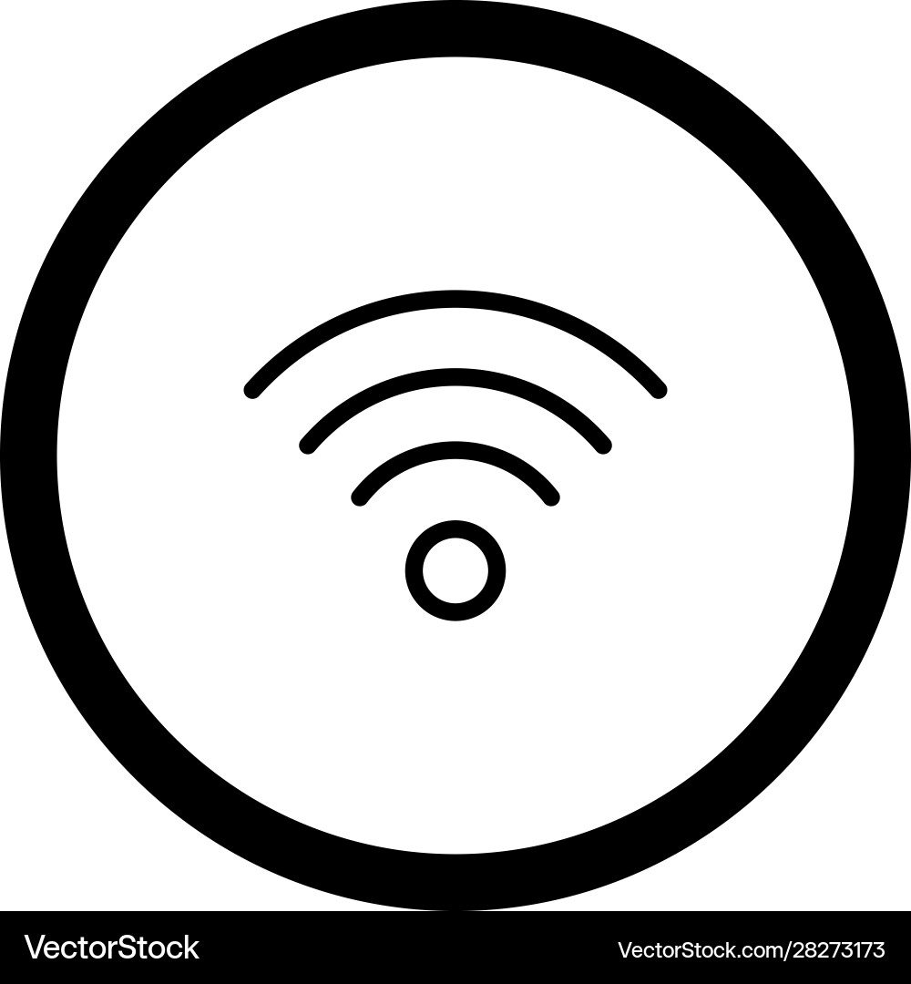 Wifi signal icon with white background Royalty Free Vector