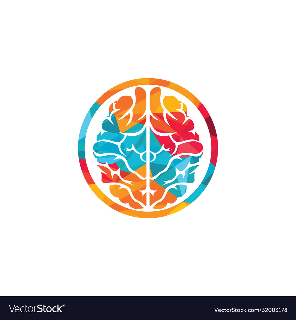 Creative brain logo design Royalty Free Vector Image