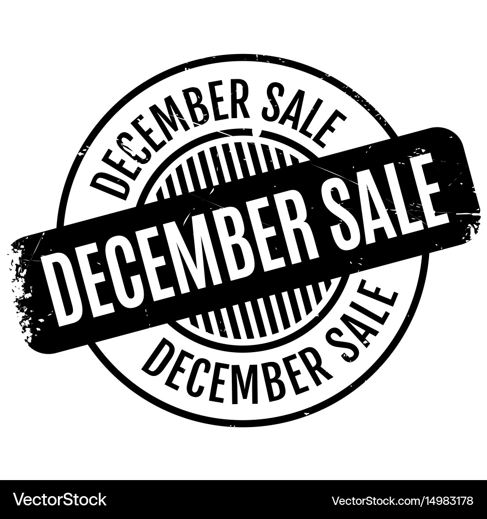 December sale rubber stamp Royalty Free Vector Image