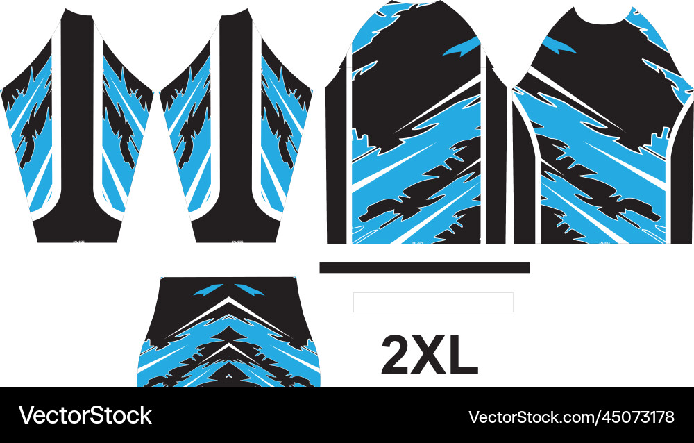 Motocross shirt design adjust in pattern 2xl size Vector Image