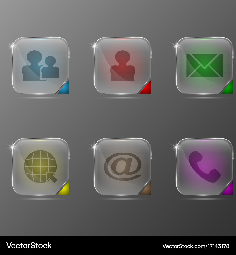 Set of transparent icons with different Royalty Free Vector