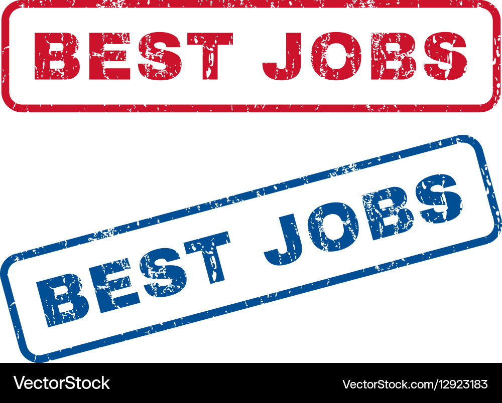 Best Jobs Rubber Stamps Royalty Free Vector Image
