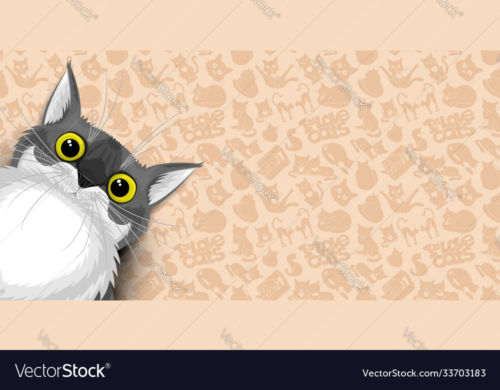 Cute gray cat Royalty Free Vector Image - VectorStock