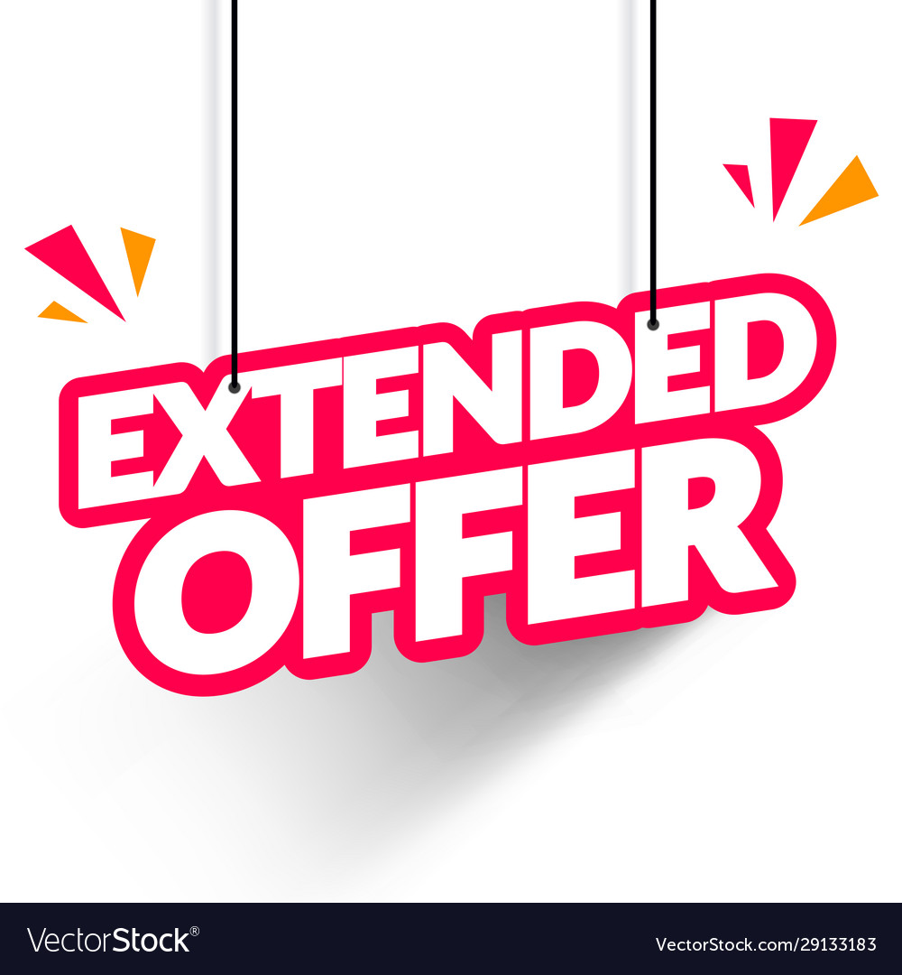 Hanging tag extended offer modern web banner Vector Image