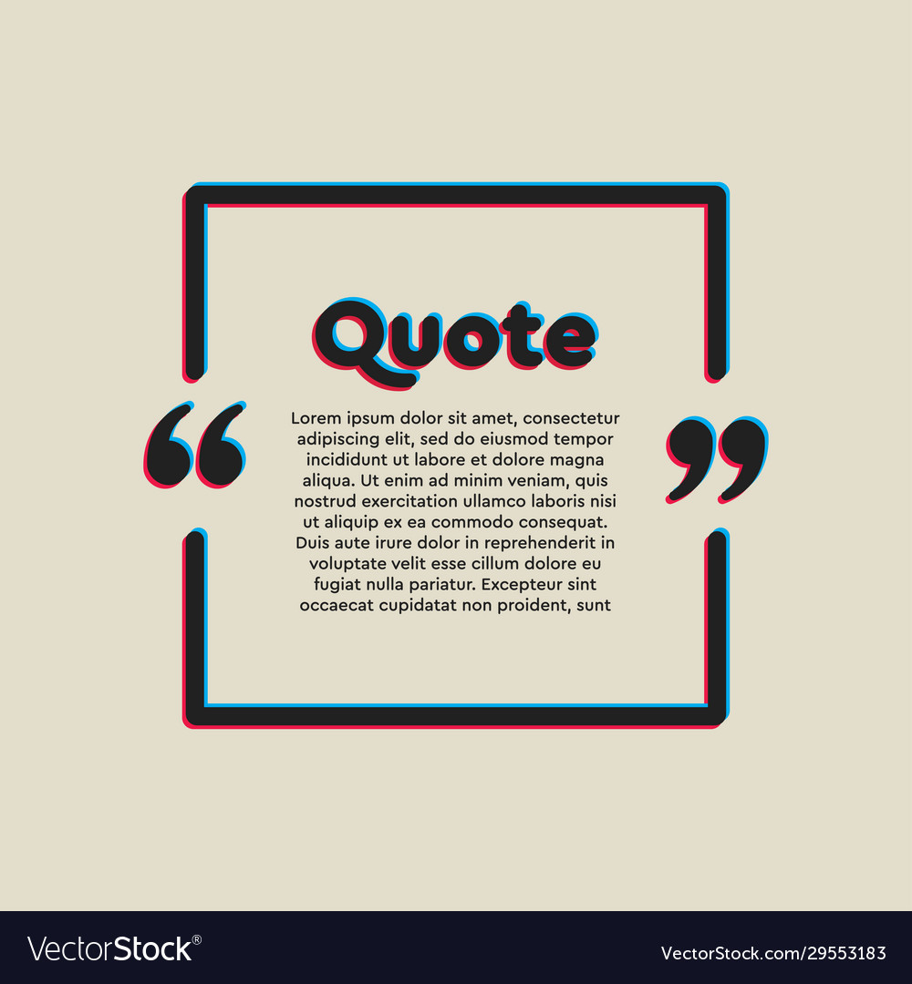 Template a creative quote bracket bubble Vector Image