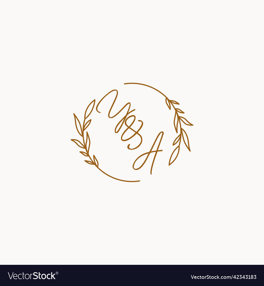 Ya wedding initials logo design Royalty Free Vector Image