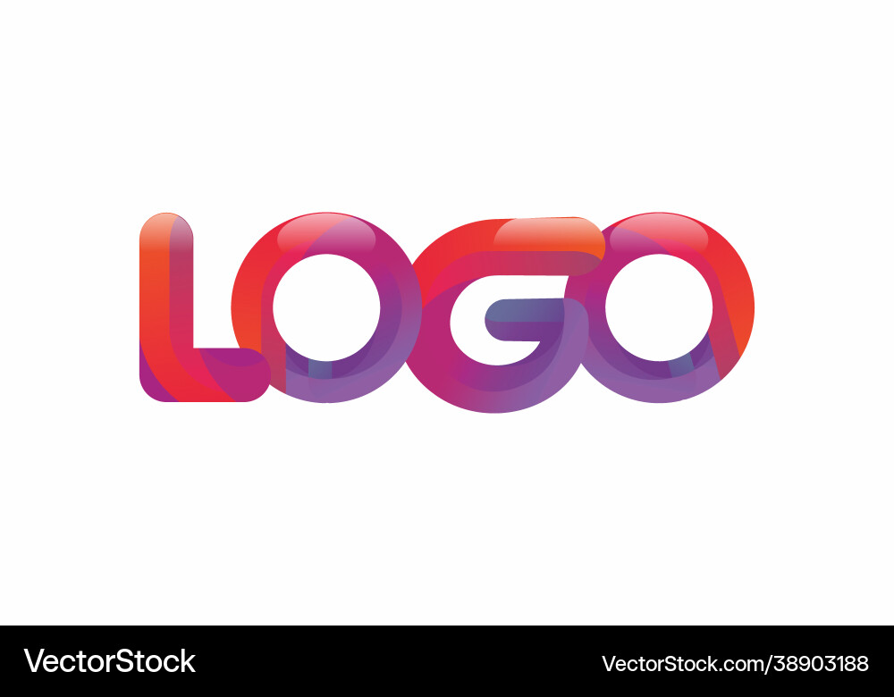 Colorful logo word text alphabet Royalty Free Vector Image