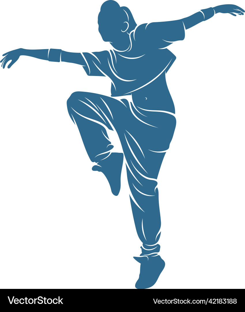 Dancer hip hop design template street Royalty Free Vector