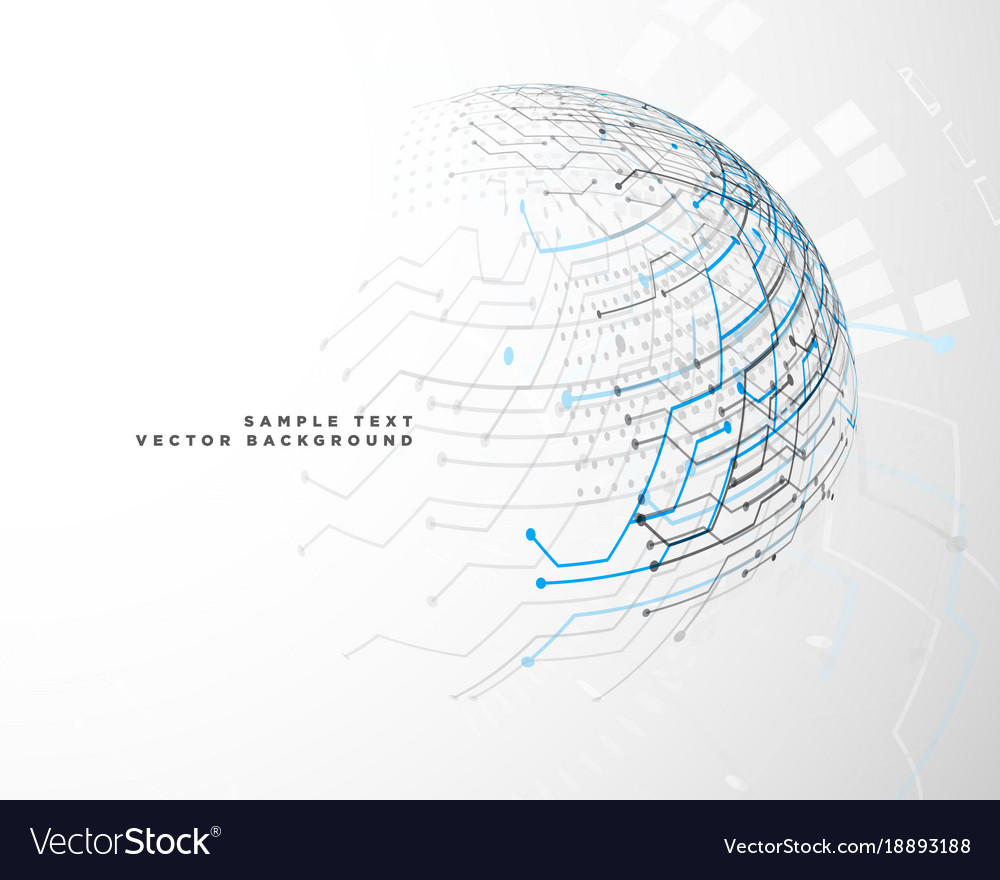 Futuristic technology network background Vector Image