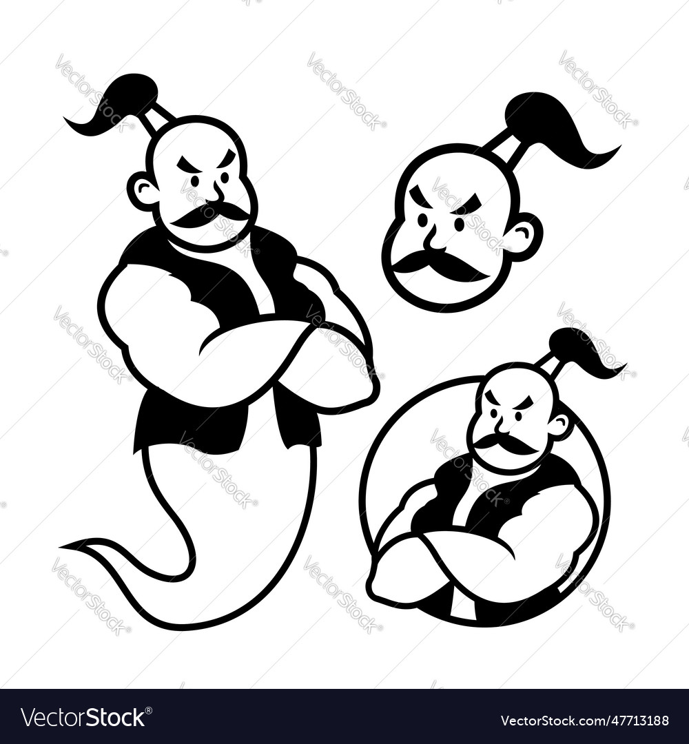 Genie mascot logo icon design Royalty Free Vector Image