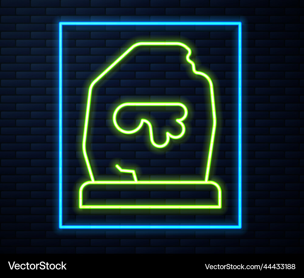 Glowing neon line magic rune icon isolated Vector Image