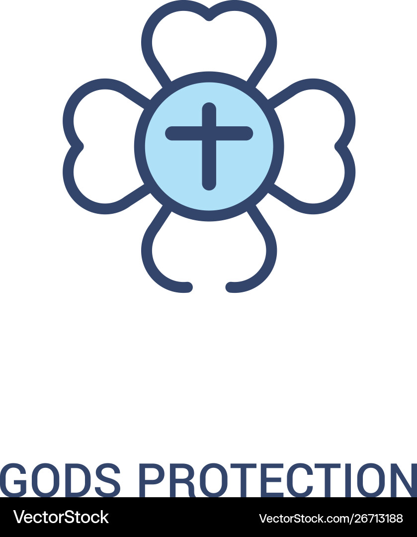 Gods protection concept 2 colored icon simple Vector Image