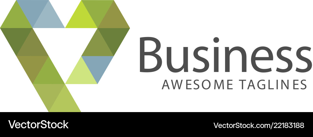 Heart geometric color logo Royalty Free Vector Image