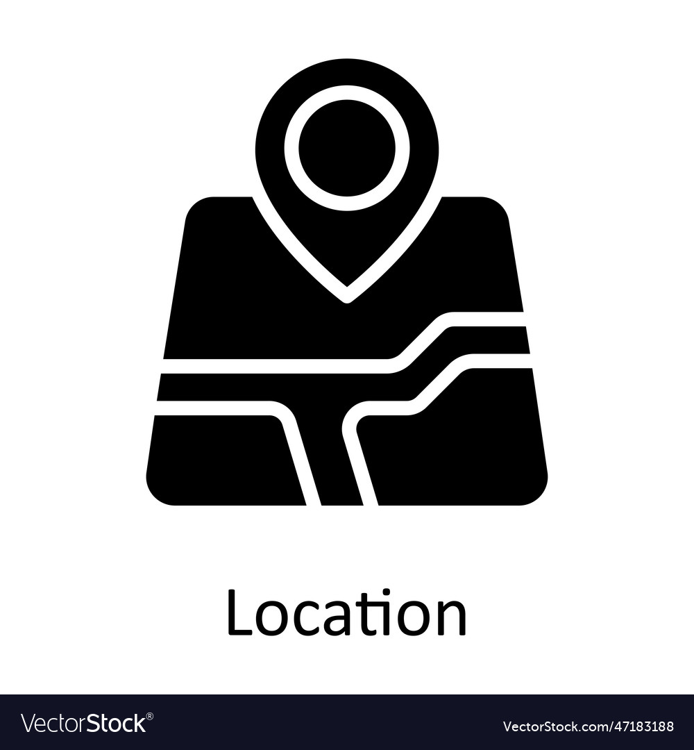 Location solid icon design Royalty Free Vector Image