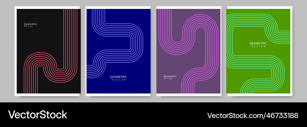 Modern abstract geometric poster cover minimal Vector Image